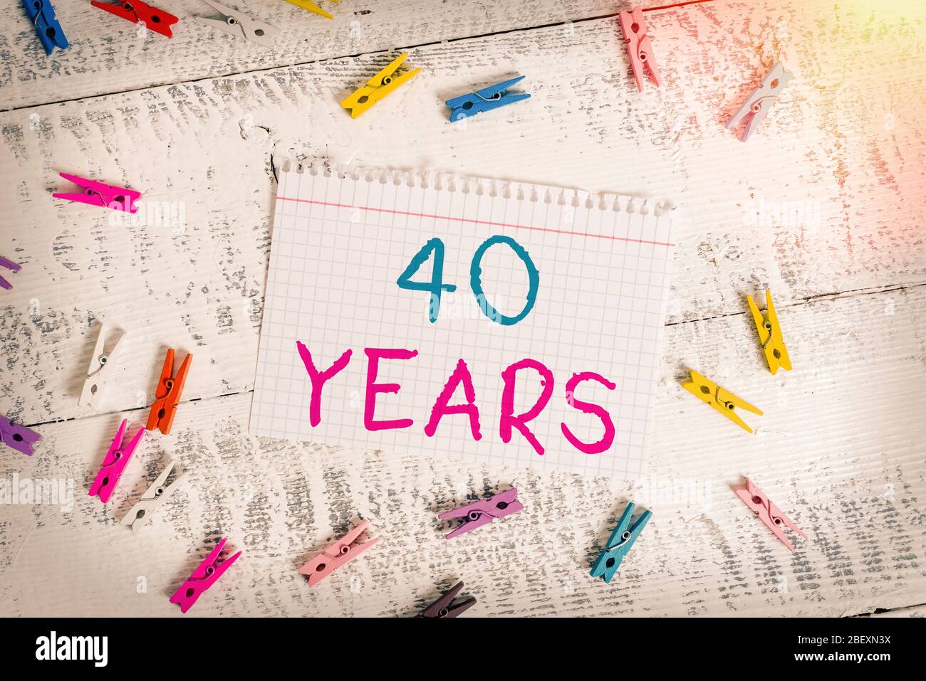 Word writing text 40 Years. Business photo showcasing Remembering or ...