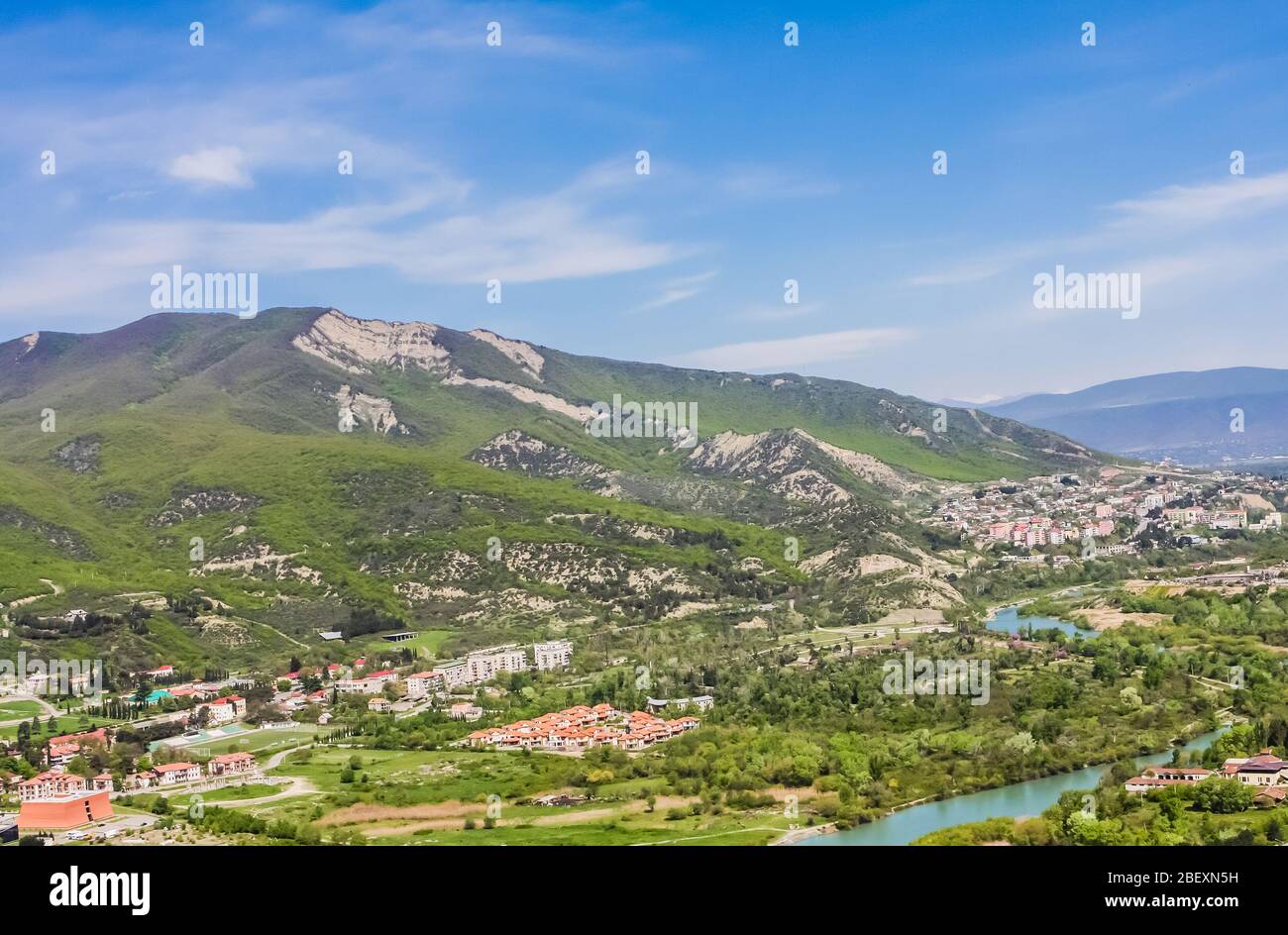 Confluence of Aragvi river near Mtskheta, Georgia Stock Photo - Alamy