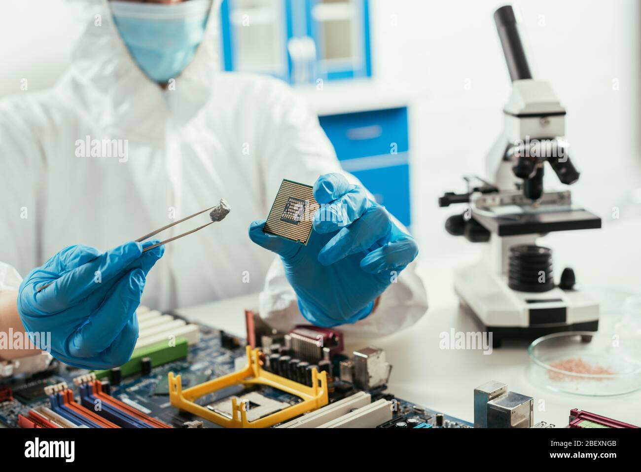 Computer cpu microscope hi-res stock photography and images - Alamy