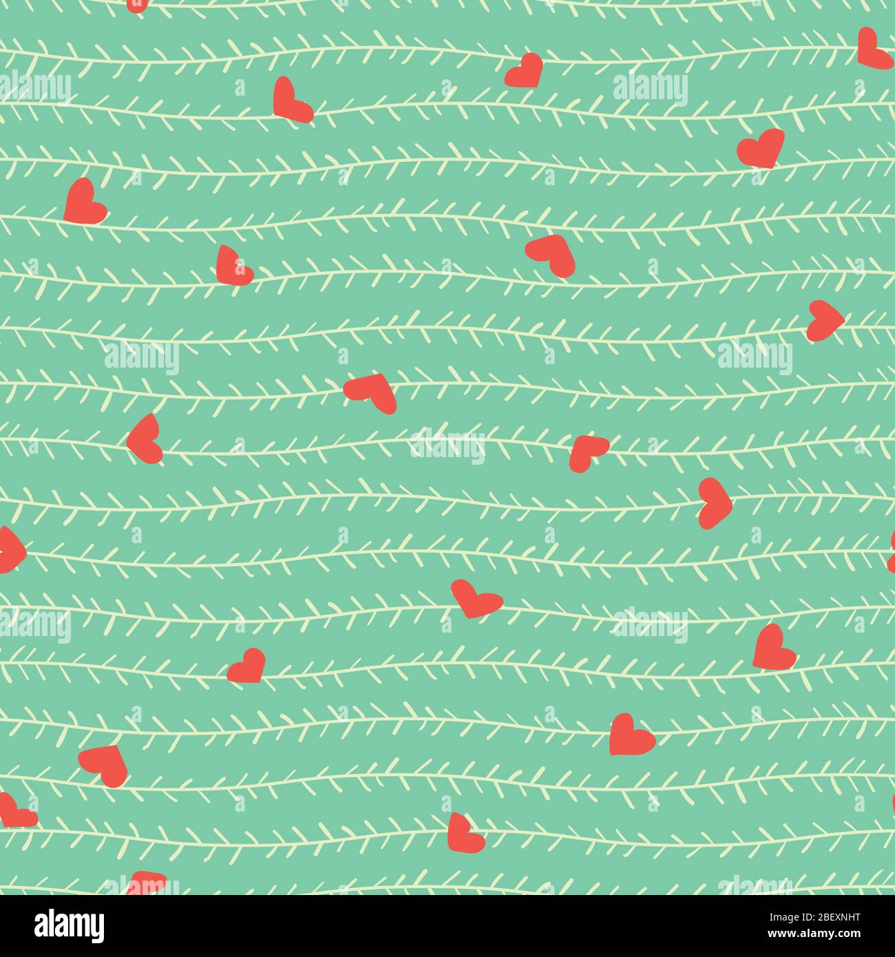 Horizontal hearts pattern Stock Vector Images - Alamy