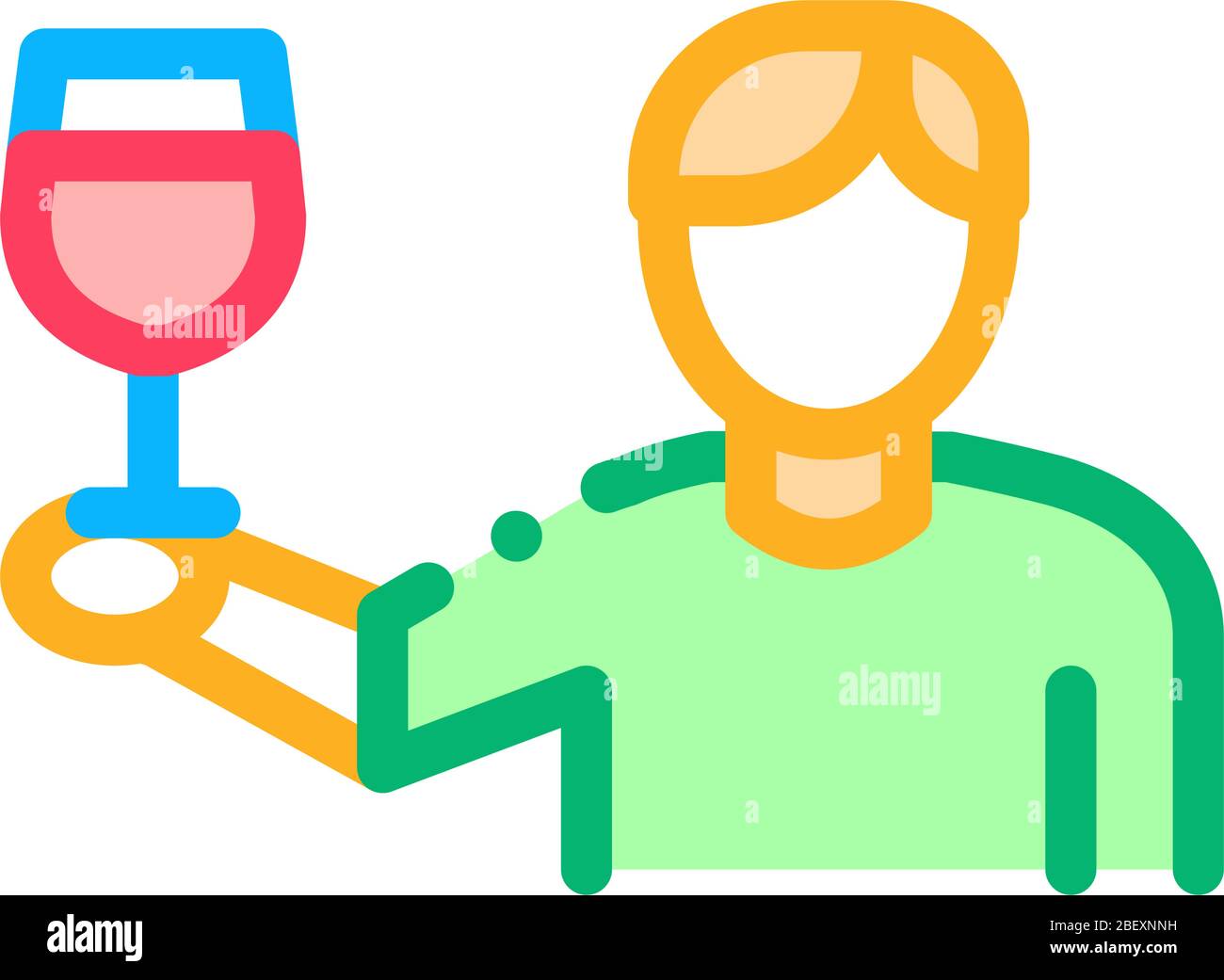 wine drinker icon vector outline illustration Stock Vector Image & Art ...