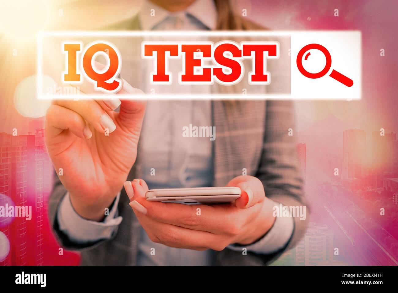 Text sign showing Iq Test. Business photo text attempt to measure your ...