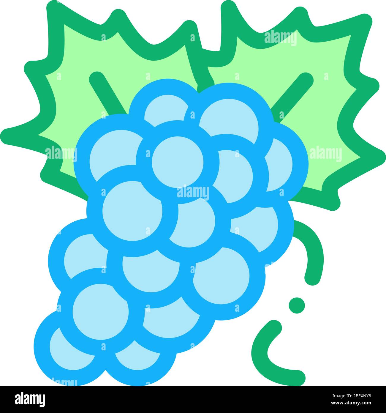 bunch of grapes icon vector outline illustration Stock Vector Image ...