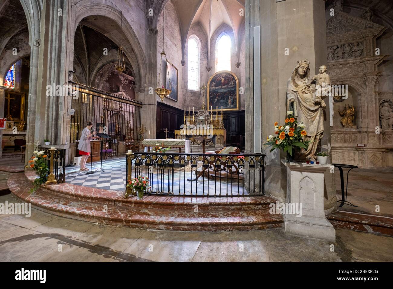 Church of Saint-Agricol aka Collégiale Saint-Agricol in Avignon, France ...