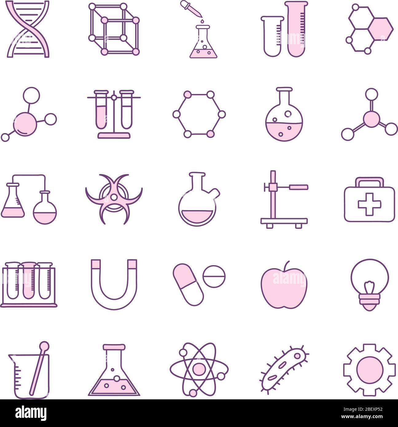 Science line style icon set vector design Stock Vector Image & Art - Alamy