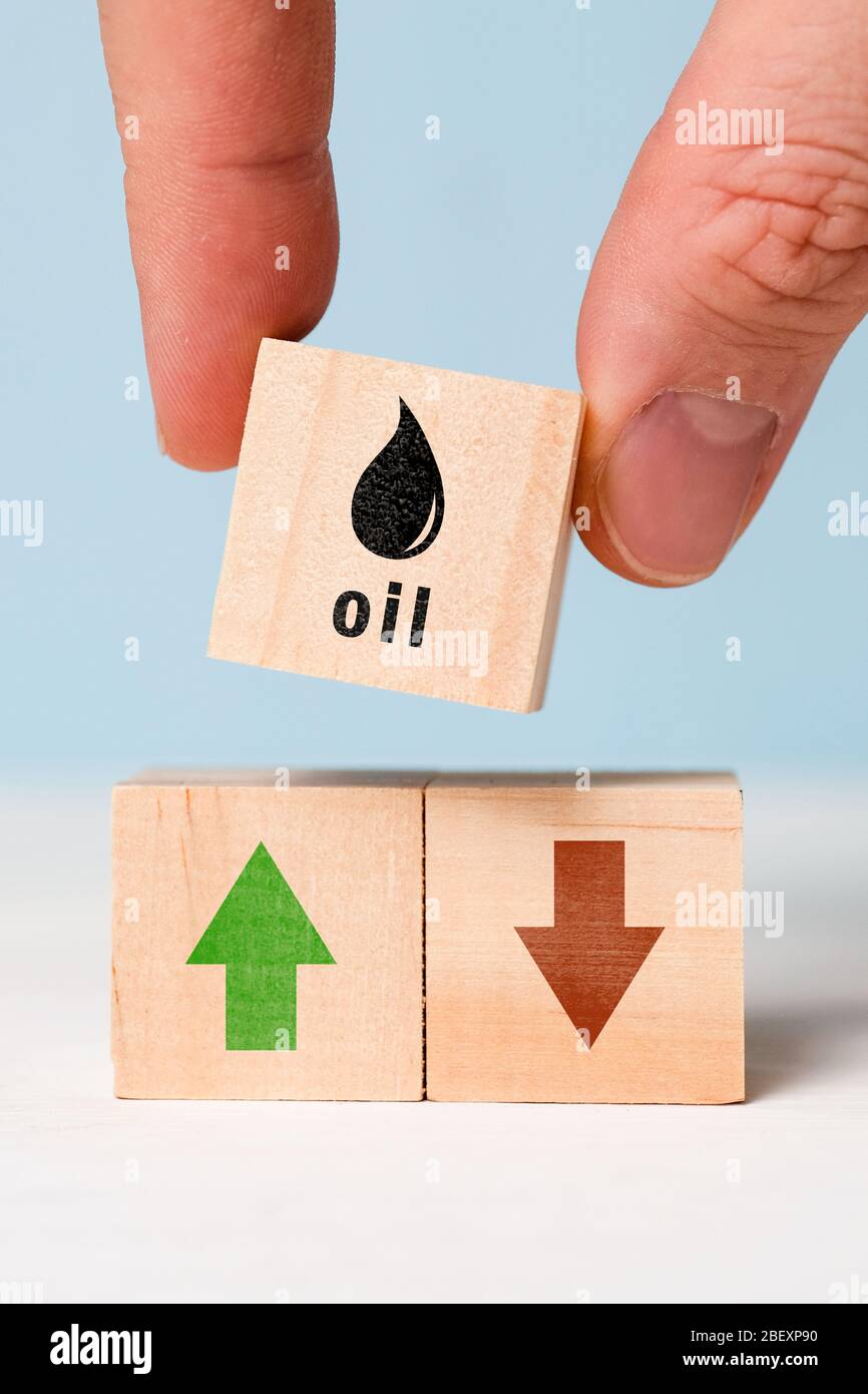 The concept of dynamics to reduce and increase the cost of oil. Close ...