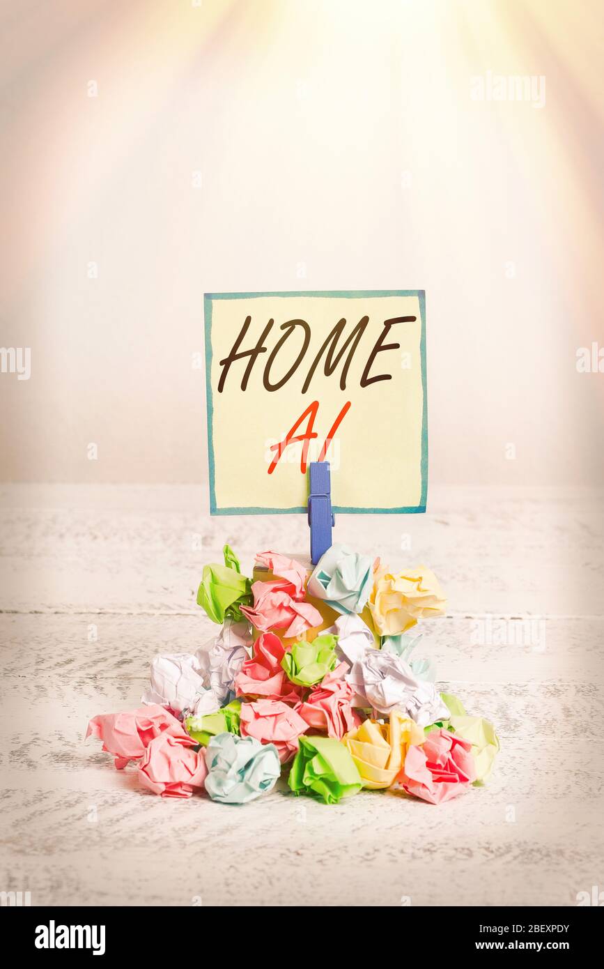 Conceptual Hand Writing Showing Home Ai Concept Meaning Home Solution That Enables Automating