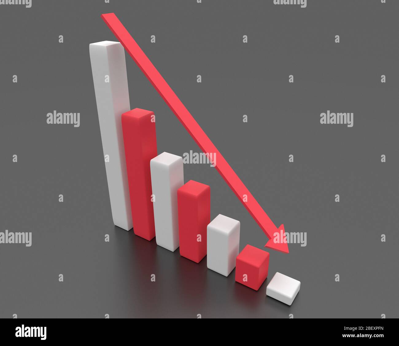 Bankruptcy business concept. Graph of the financial crisis. 3d rendering Stock Photo - Alamy