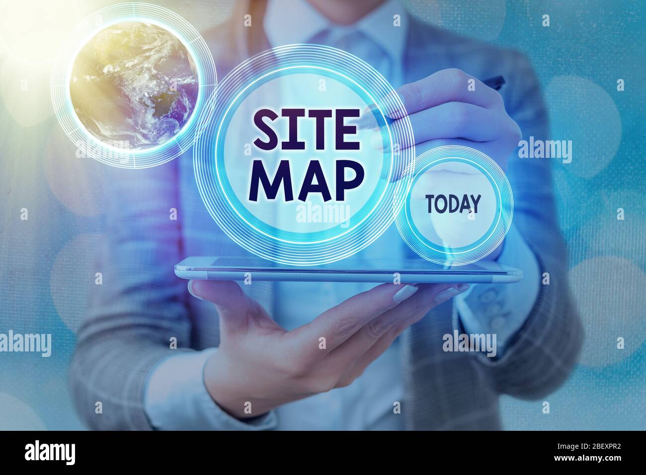 Text sign showing Site Map. Business photo text designed to help both ...