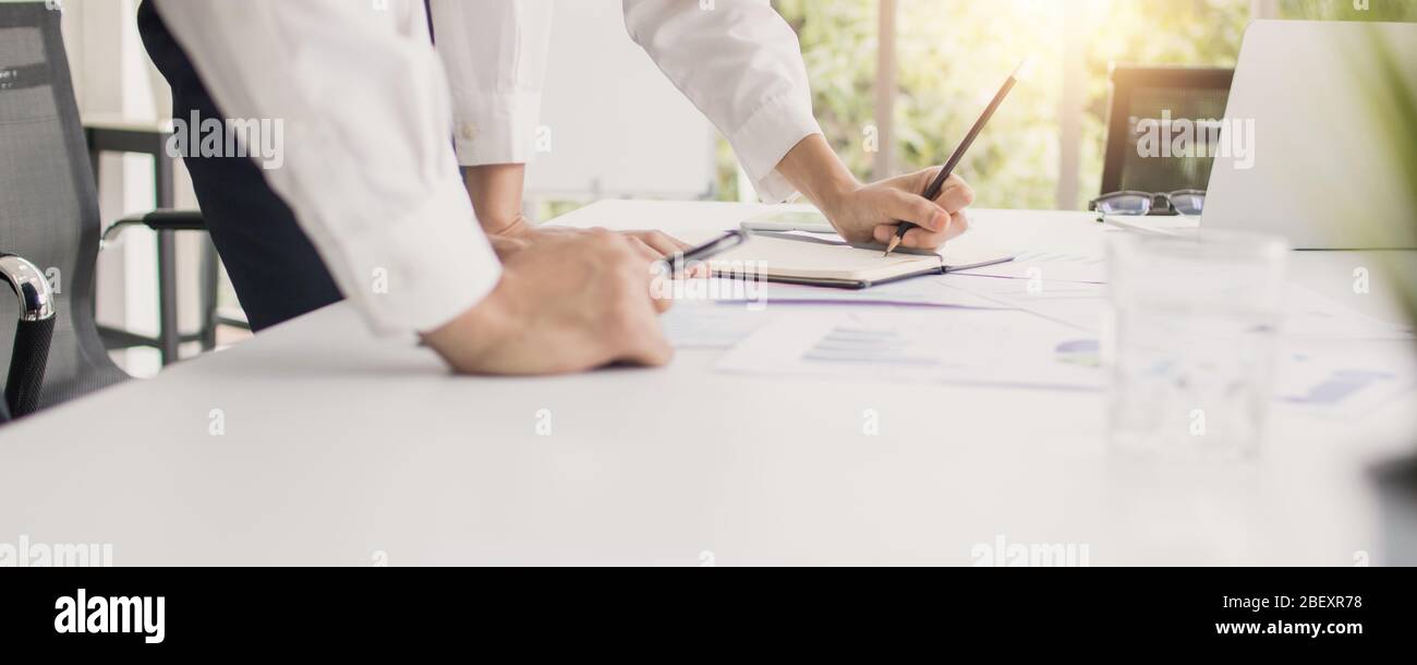 consult and team planing, financial collaboration concept, group of ...