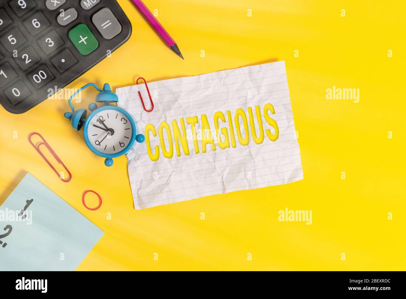 Text sign showing Contagious. Business photo text transmissible by ...