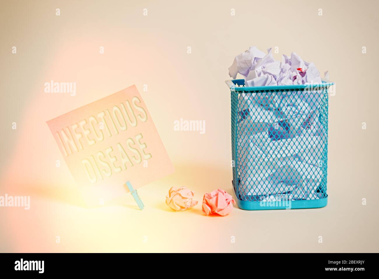 Writing note showing Infectious Disease. Business concept for caused by ...