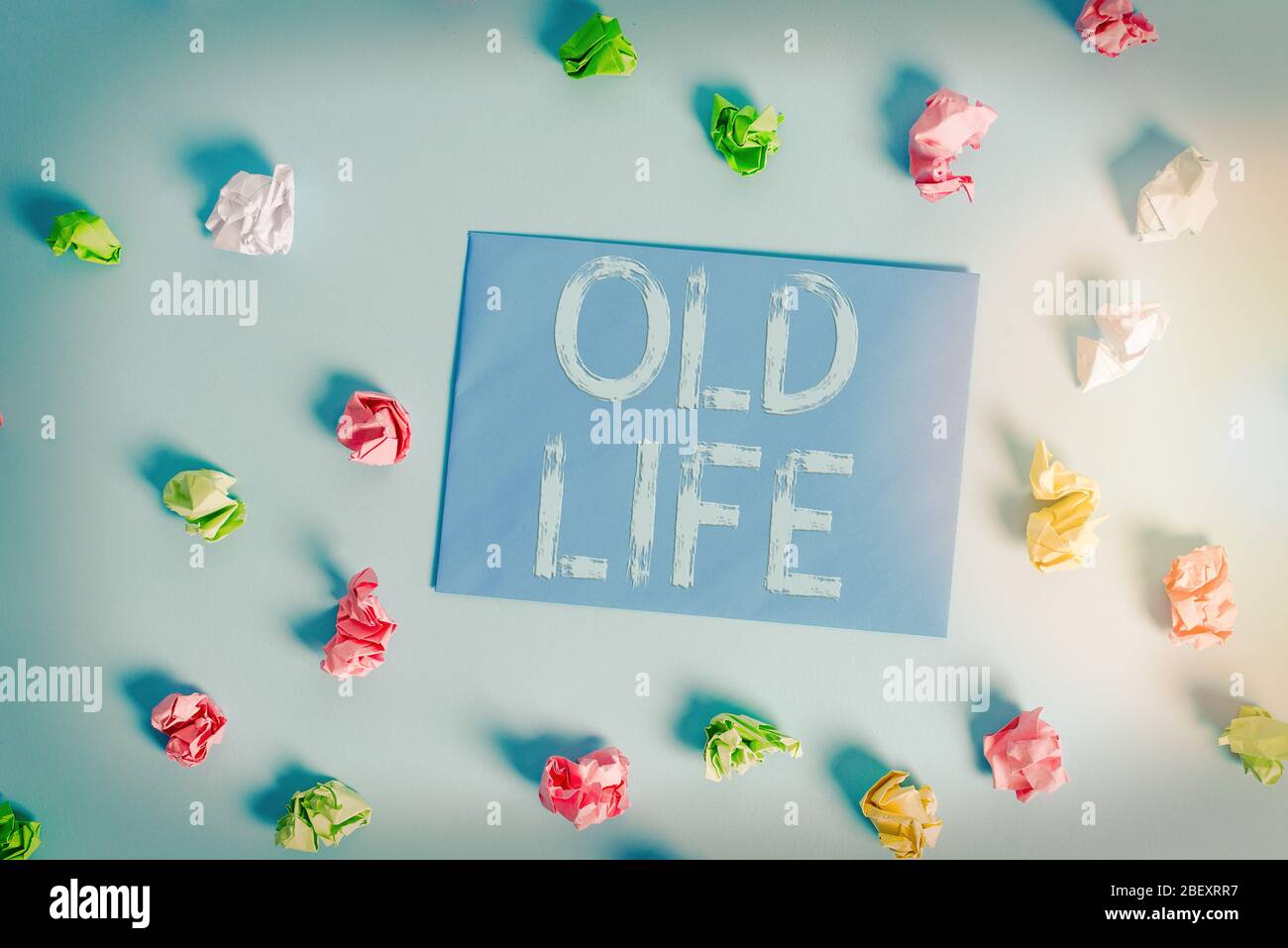Conceptual hand writing showing Old Life. Concept meaning the way I was ...