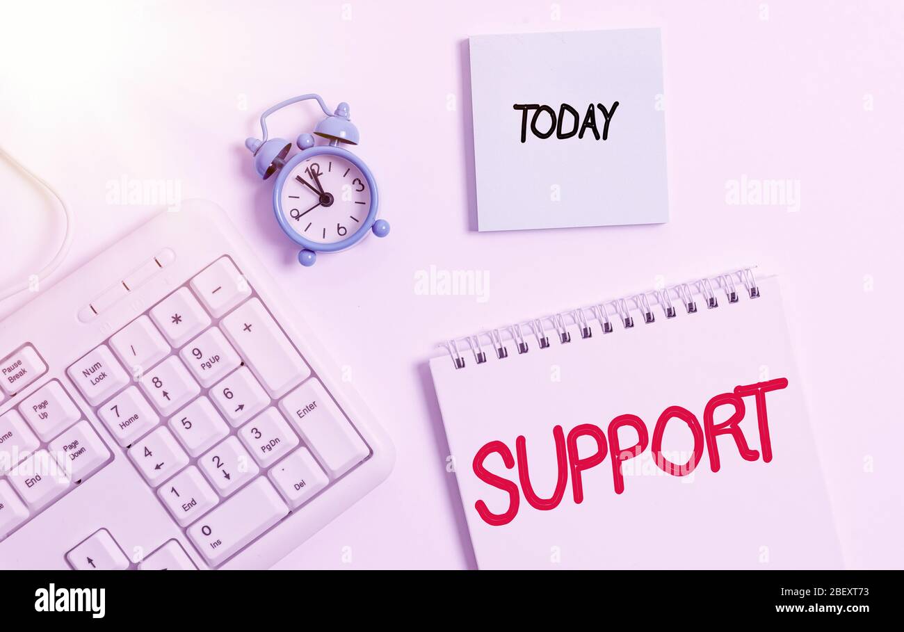 Word writing text Support. Business photo showcasing maintain, sustain ...
