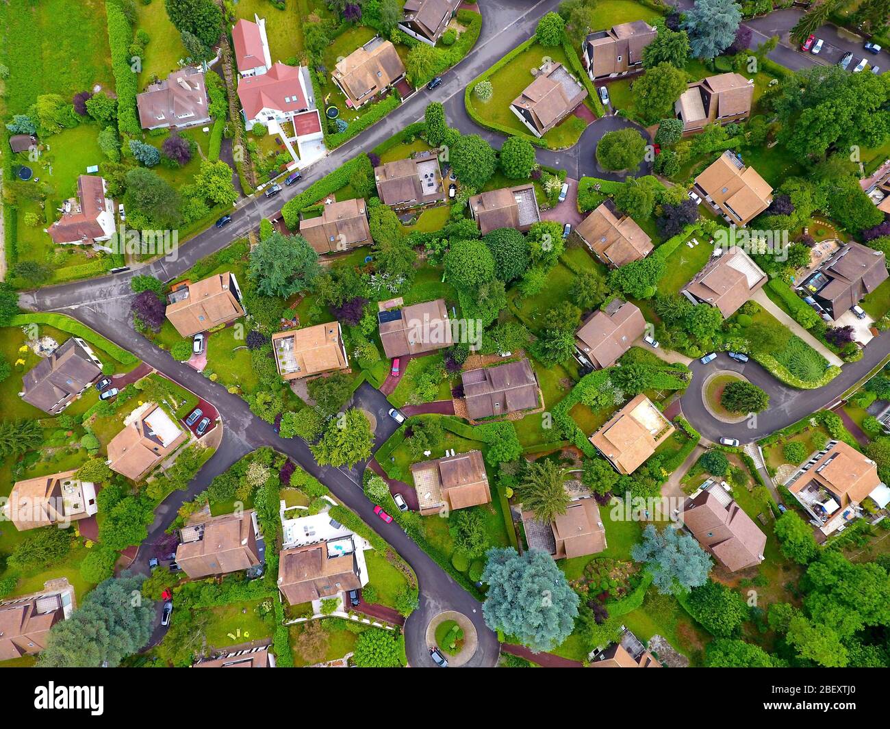 Aerial view of a residential area in Orgeval, France Stock Photo - Alamy