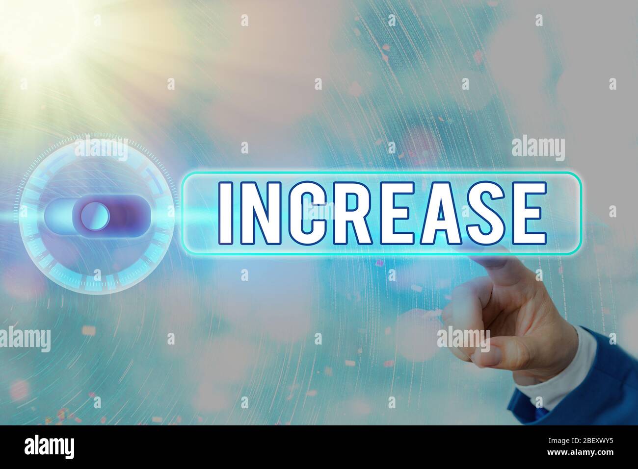 Conceptual hand writing showing Increase. Concept meaning become ...