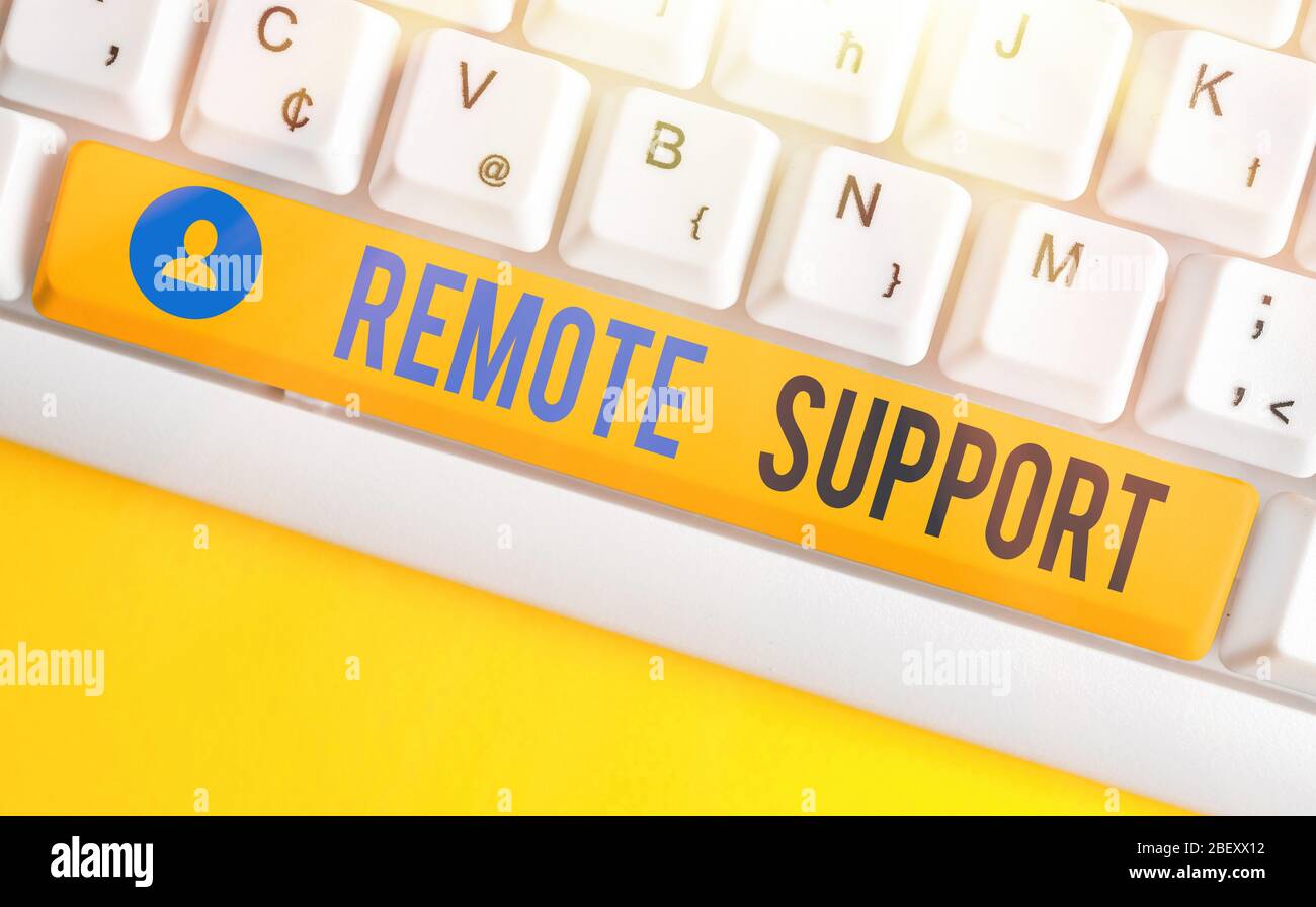 Conceptual hand writing showing Remote Support. Concept meaning type of ...