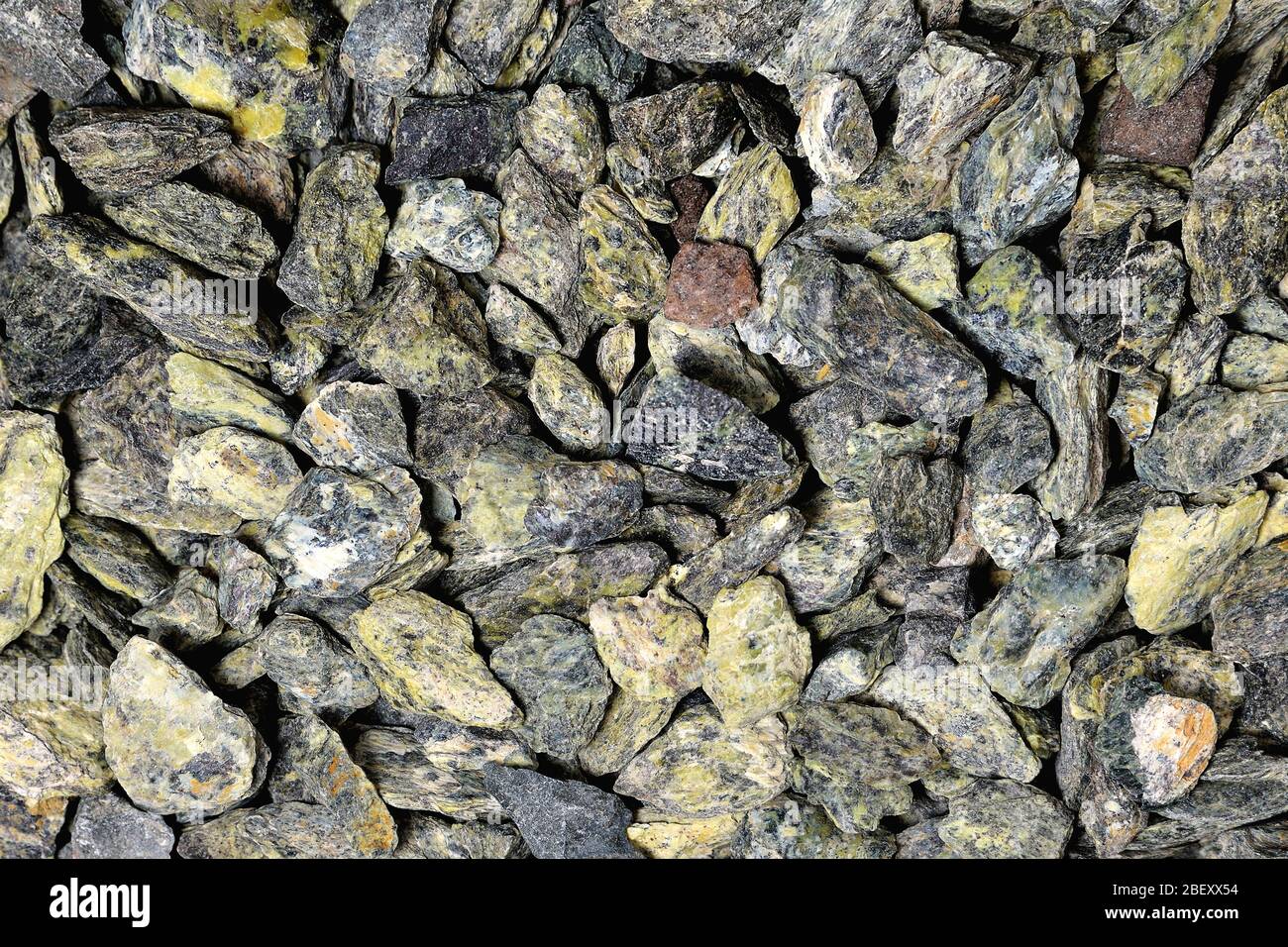 small gray-green stones of heterogeneous structure, background Stock ...