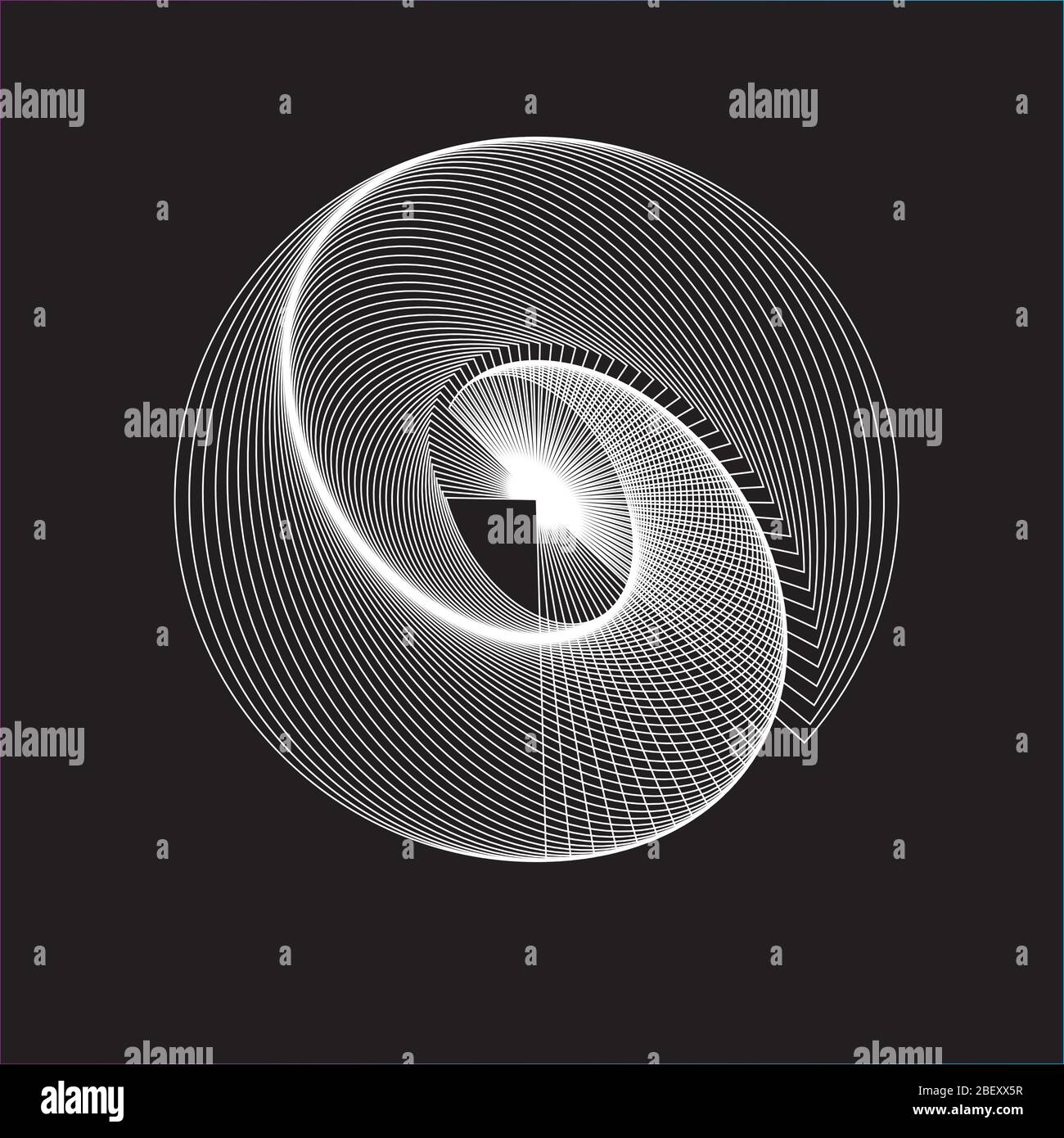 White oval, dynamic shape on black background Stock Vector Image & Art ...