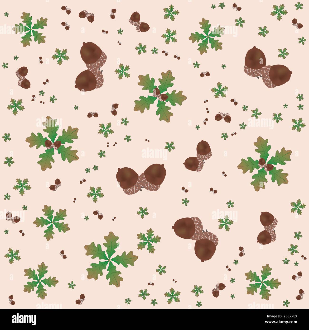 Different size and type oak leaves and oak acorn Stock Vector Image ...