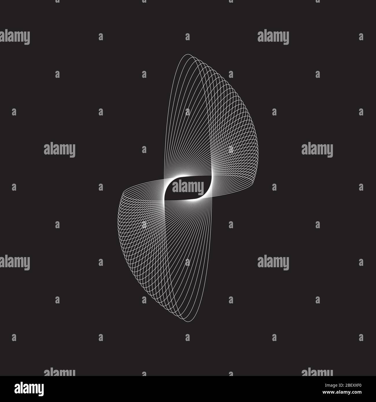 White oval, dynamic shape on black background Stock Vector Image & Art ...