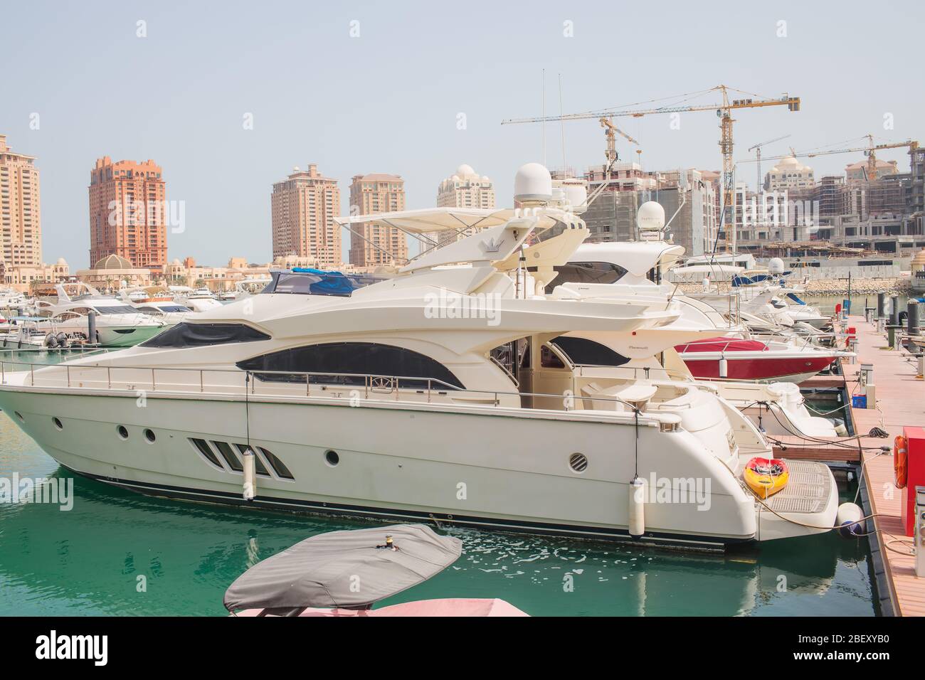 Doha, Qatar - 2nd January 2020 : Yacht marine of Doha Pearl of Qatar ...
