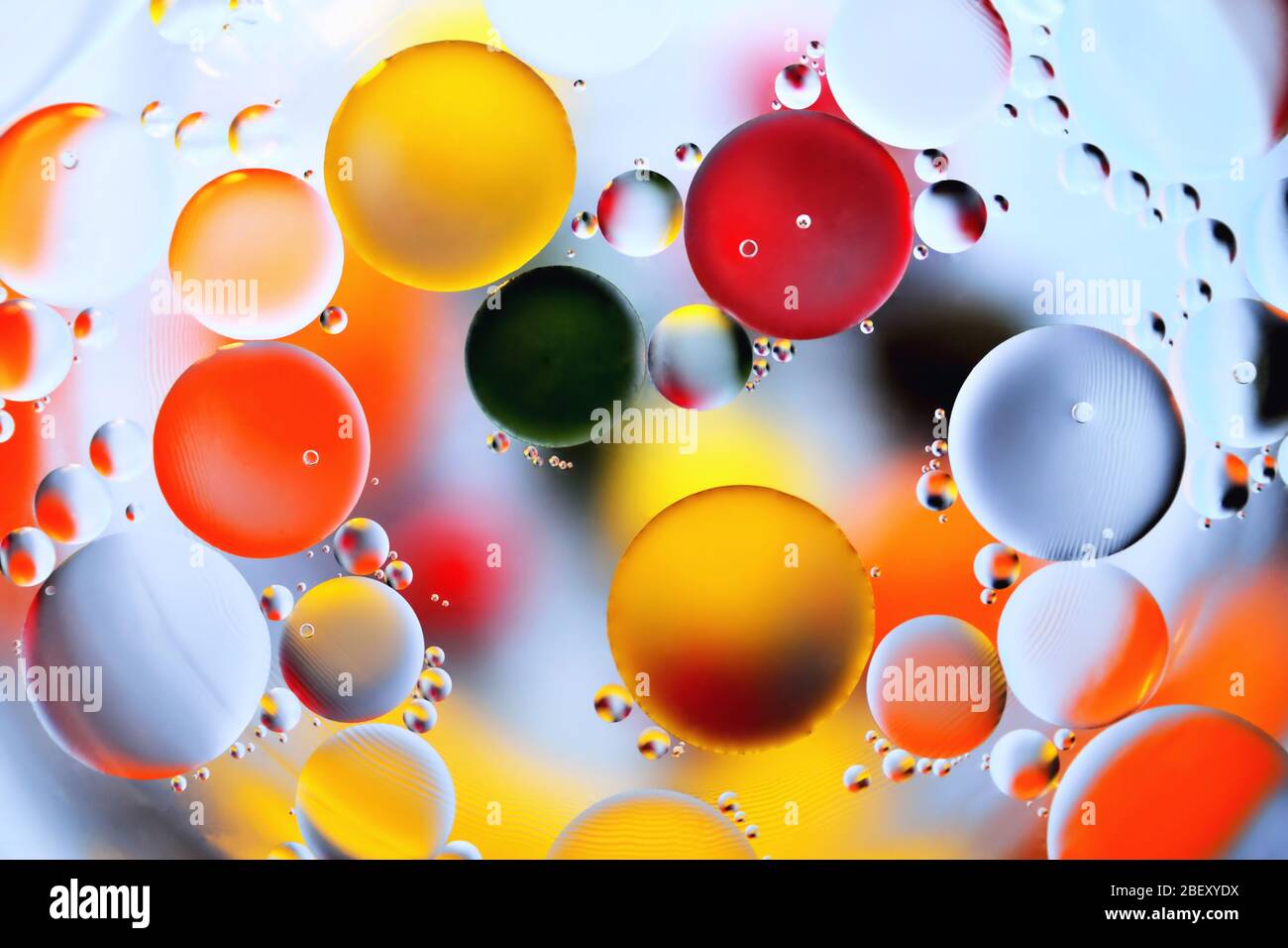 background, multicolored balls, blur, texture, heterogeneous color ...