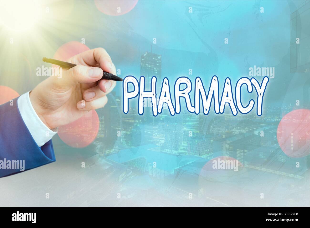 Conceptual hand writing showing Pharmacy. Concept meaning shop or ...