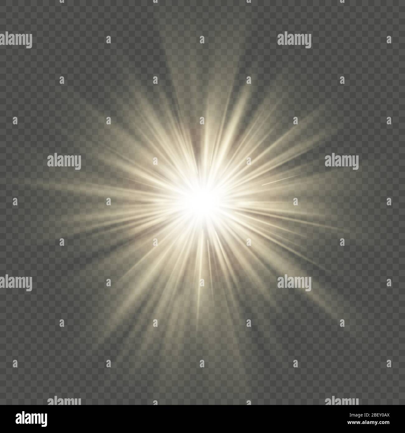 Warm glow star burst flare explosion transparent light effect. EPS 10 ...