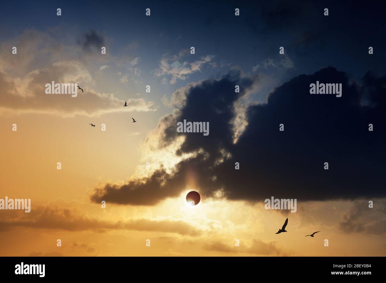 Total solar eclipse is amazing mysterious natural phenomenon when Moon ...