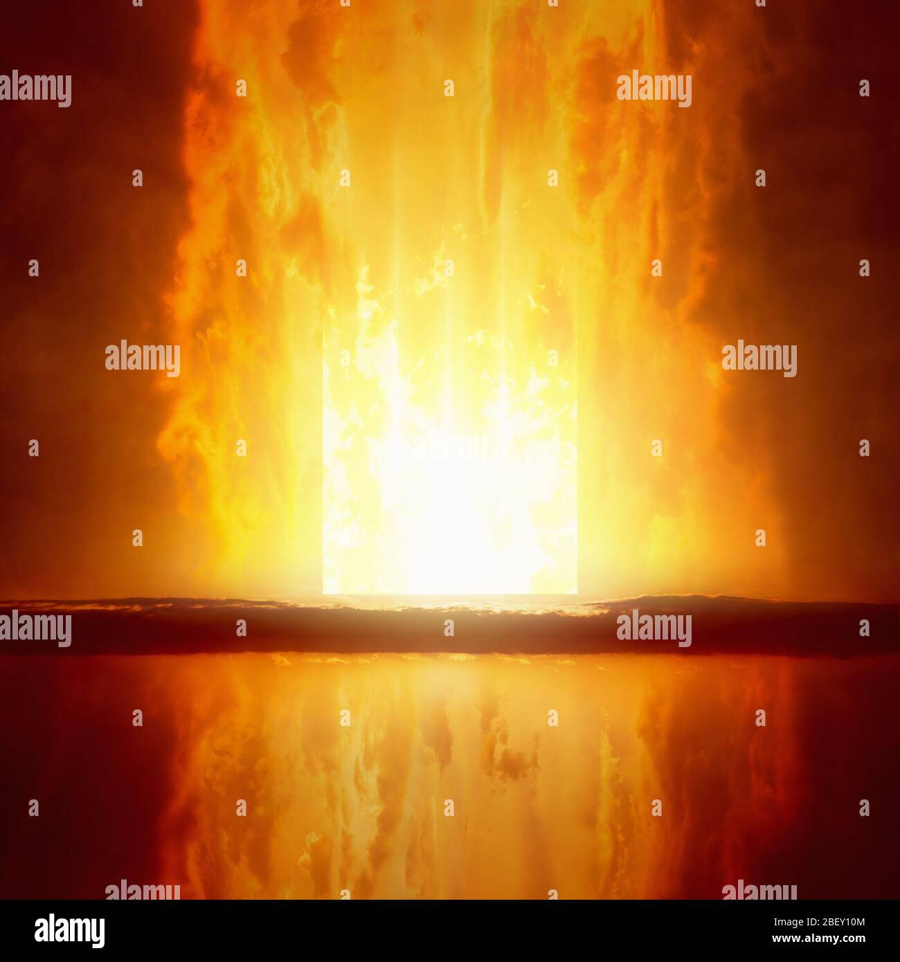 Abstract apocalyptic background - entrance to hell, end of world ...