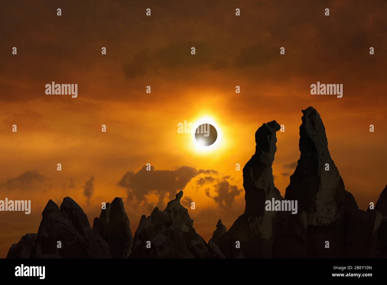 Total solar eclipse is amazing mysterious natural phenomenon when Moon ...