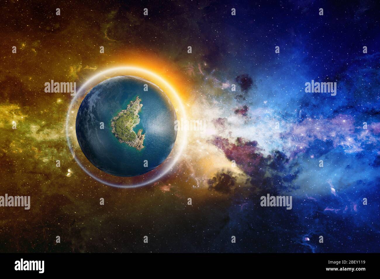 Abstract scientific background - discovered Earth-like planet with ...