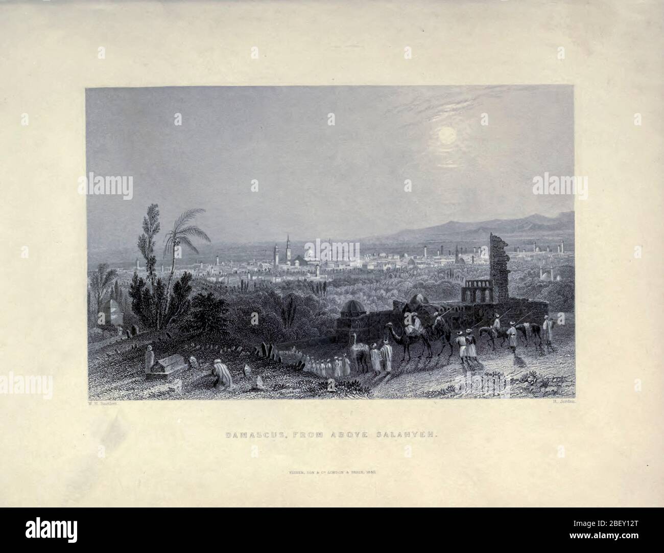 Damascus Syria as seen from Salahyeh. From Syria, the Holy Land, Asia ...