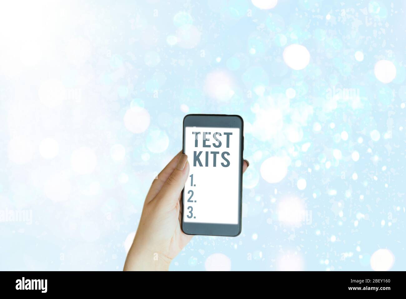 Writing note showing Test Kits. Business concept for tools used to ...