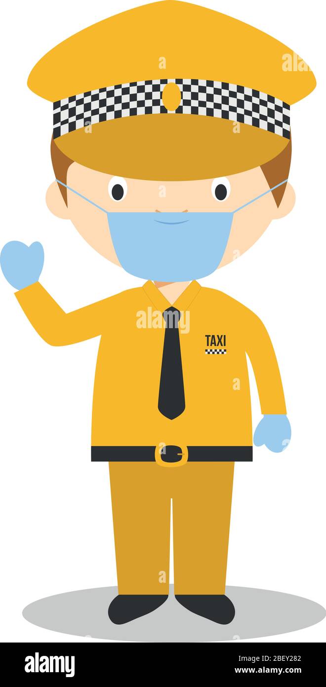Taxi driver covid mask Stock Vector Images - Alamy