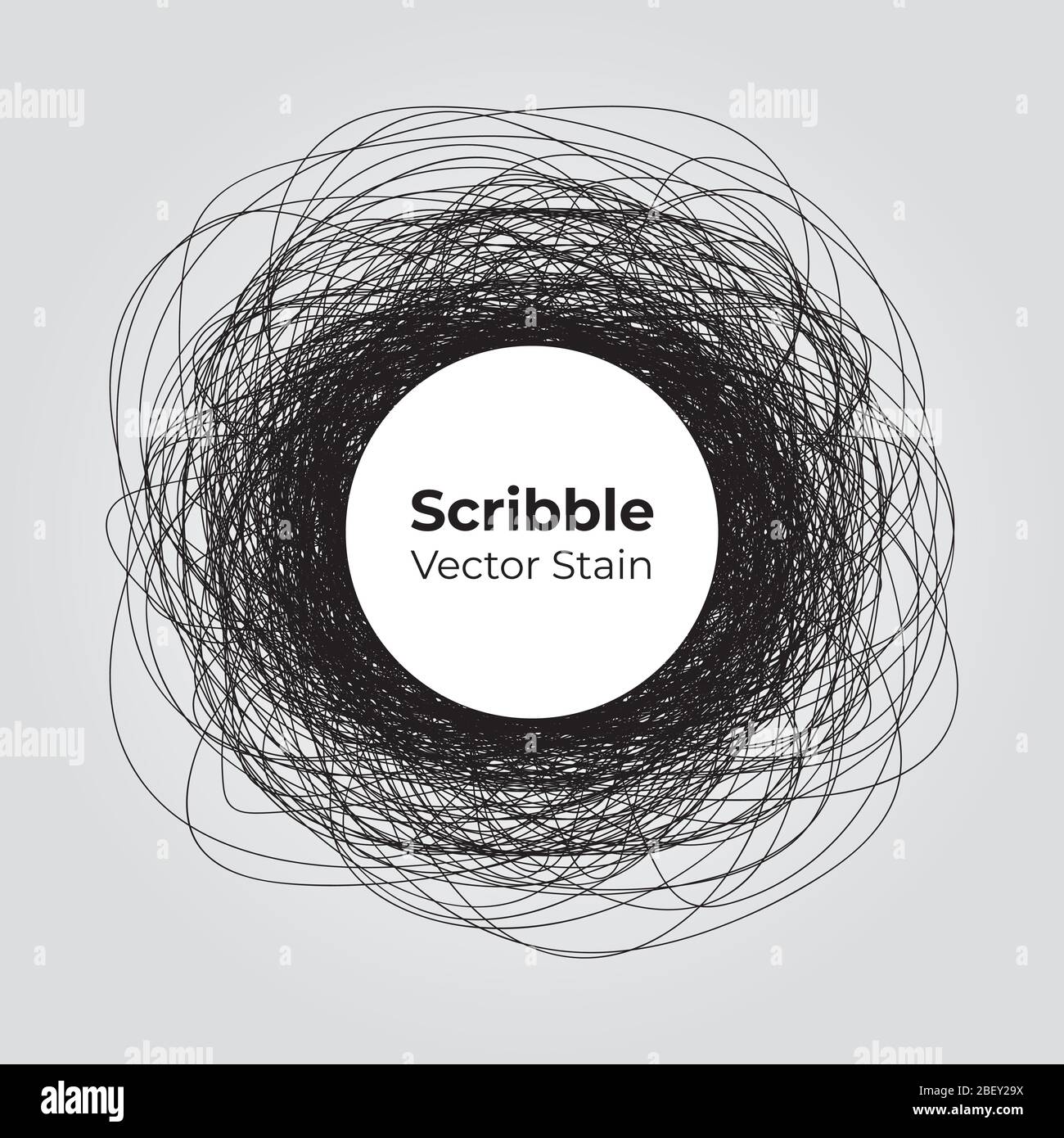 Abstract scribble sketch vector stain design with rounded pencil line ...