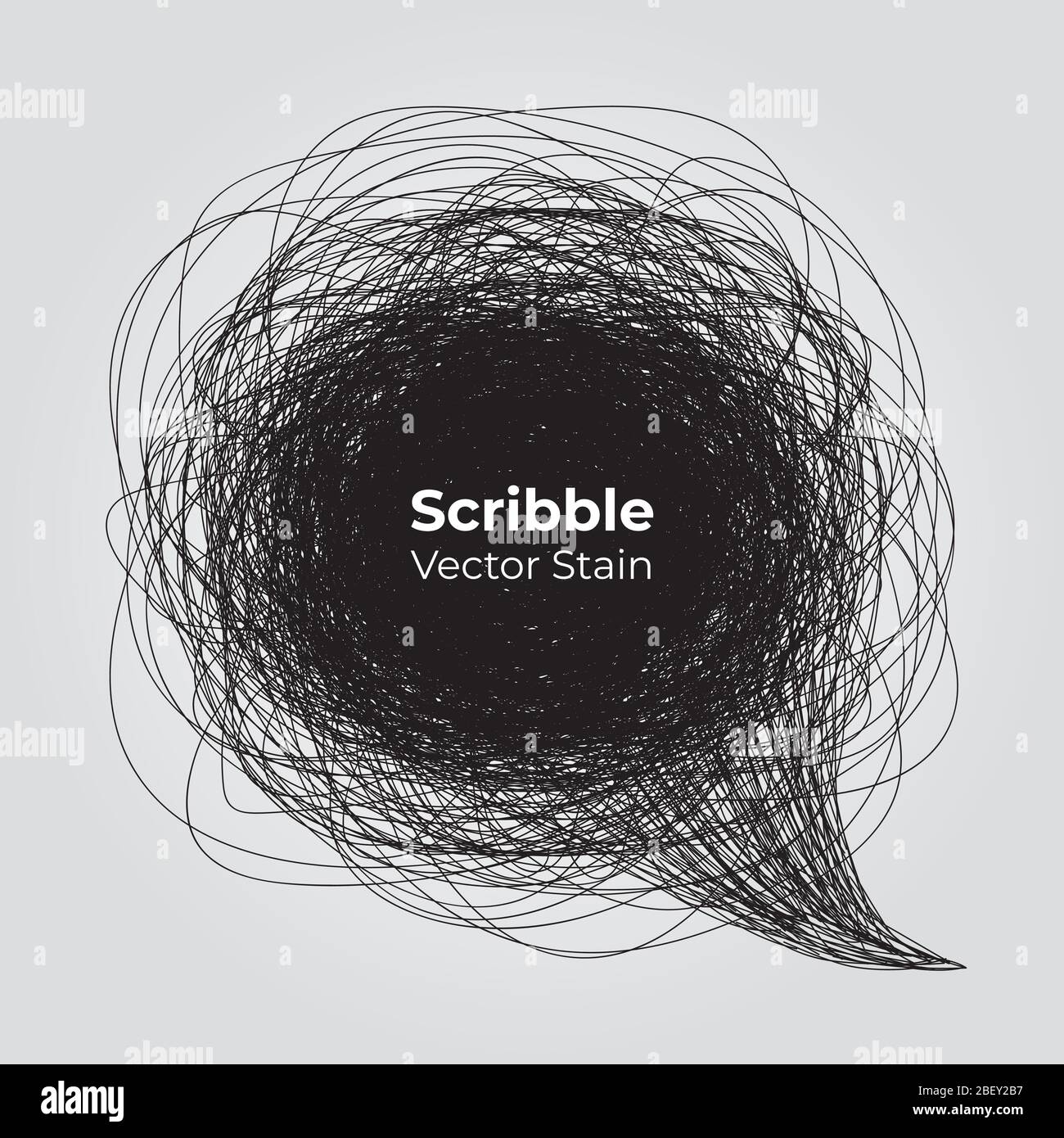 Abstract scribble sketch vector stain design with rounded pencil line ...