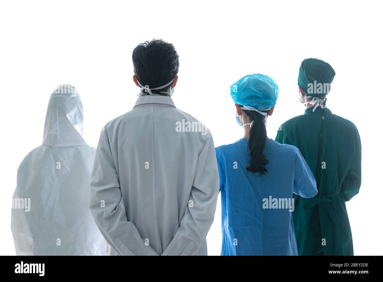 Medical workers team back Stock Photo - Alamy