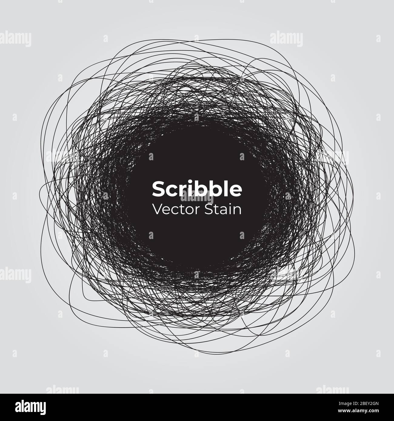 Abstract scribble sketch vector stain design with rounded pencil line ...