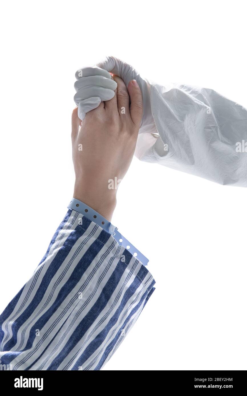 The doctor to the patient a helping hand Stock Photo - Alamy