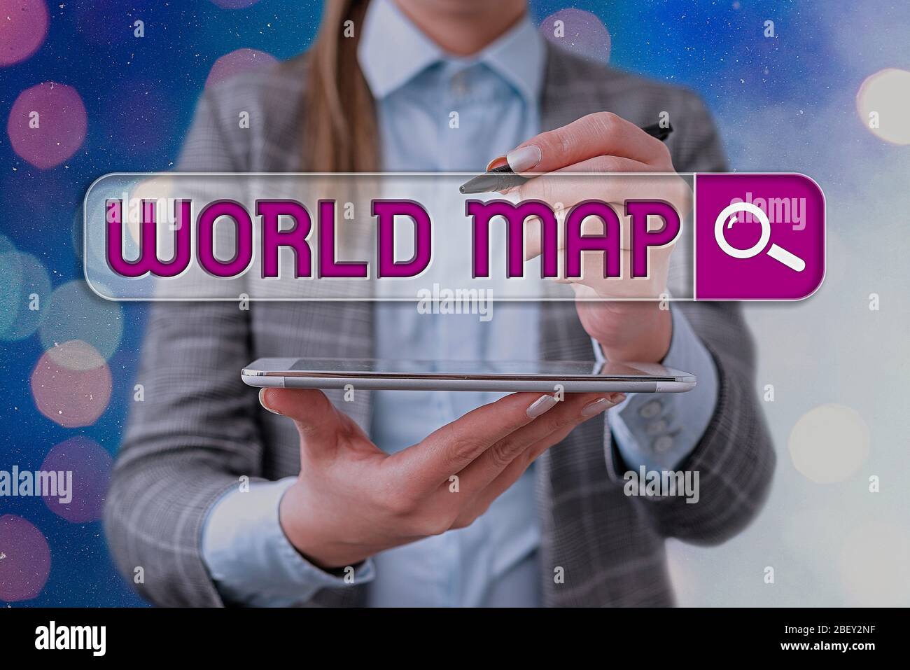 Text sign showing World Map. Business photo text a diagrammatic ...