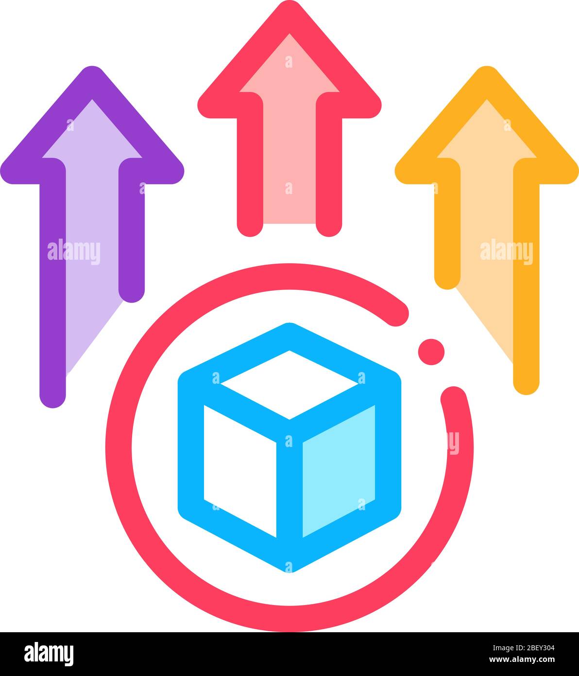 sending parcel icon vector outline illustration Stock Vector Image ...