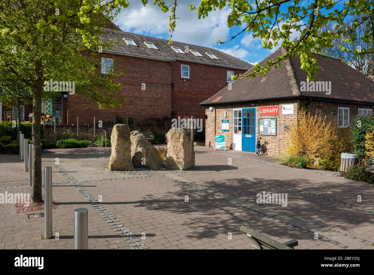 The public library and Millennium Gardens in the centre of the West ...
