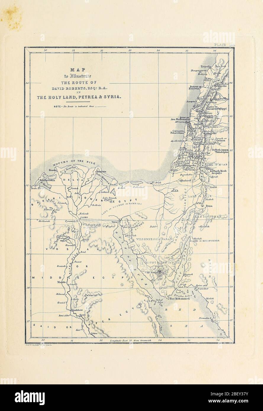 Map of egypt and the holy land hi-res stock photography and images - Alamy