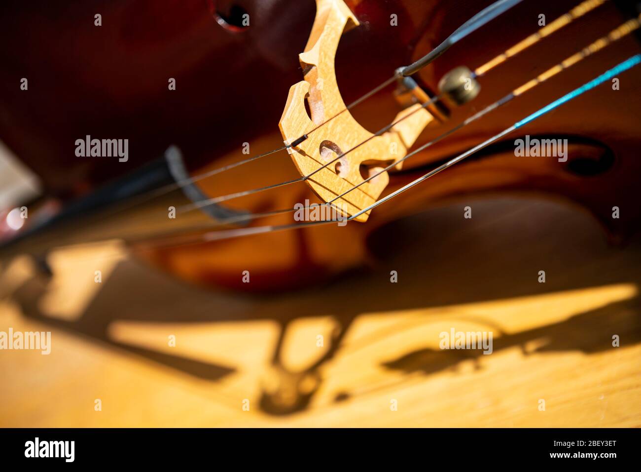 Cello detail close up photograph Stock Photo - Alamy