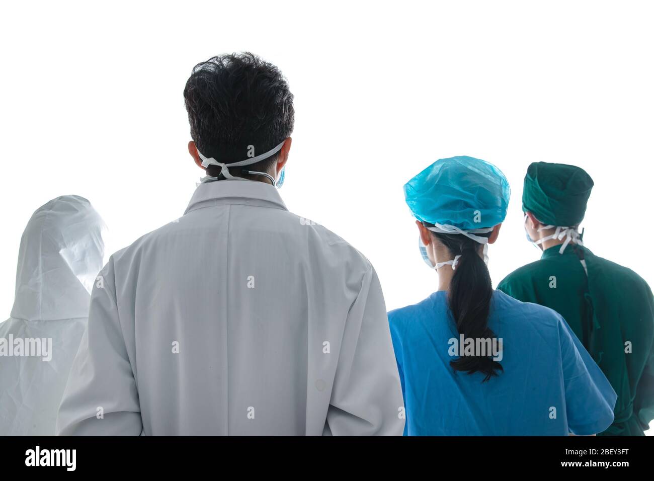Medical workers team back Stock Photo - Alamy