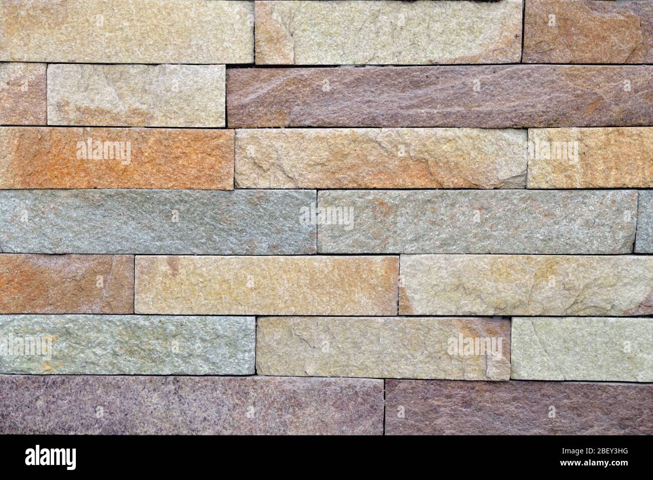 Brown stone wall, background, texture, rectangular natural stones of ...