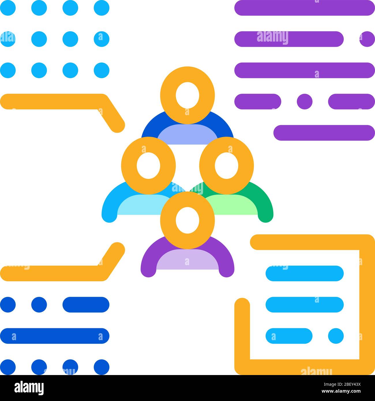 functions of person from group icon vector outline illustration Stock ...