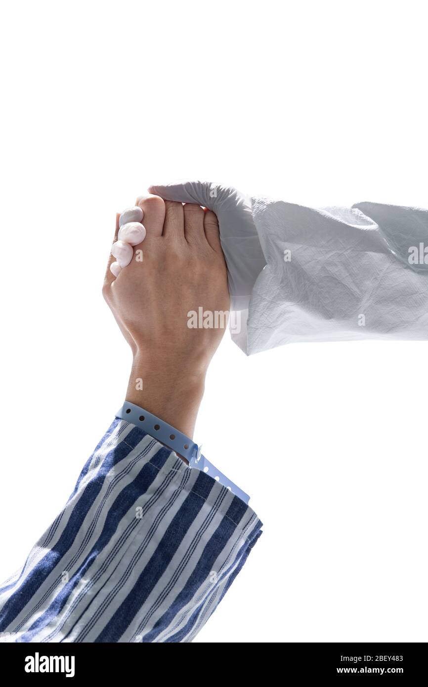 The doctor to the patient a helping hand Stock Photo - Alamy